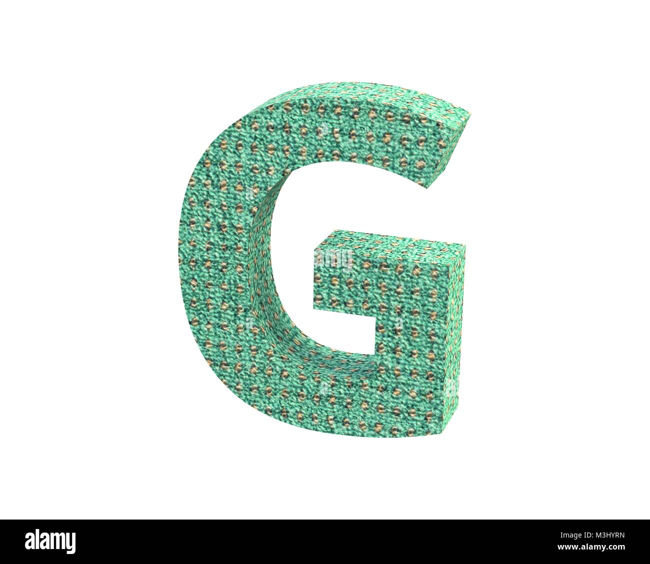 3D rendering Font carpet color capital G Stock Photo - Alamy