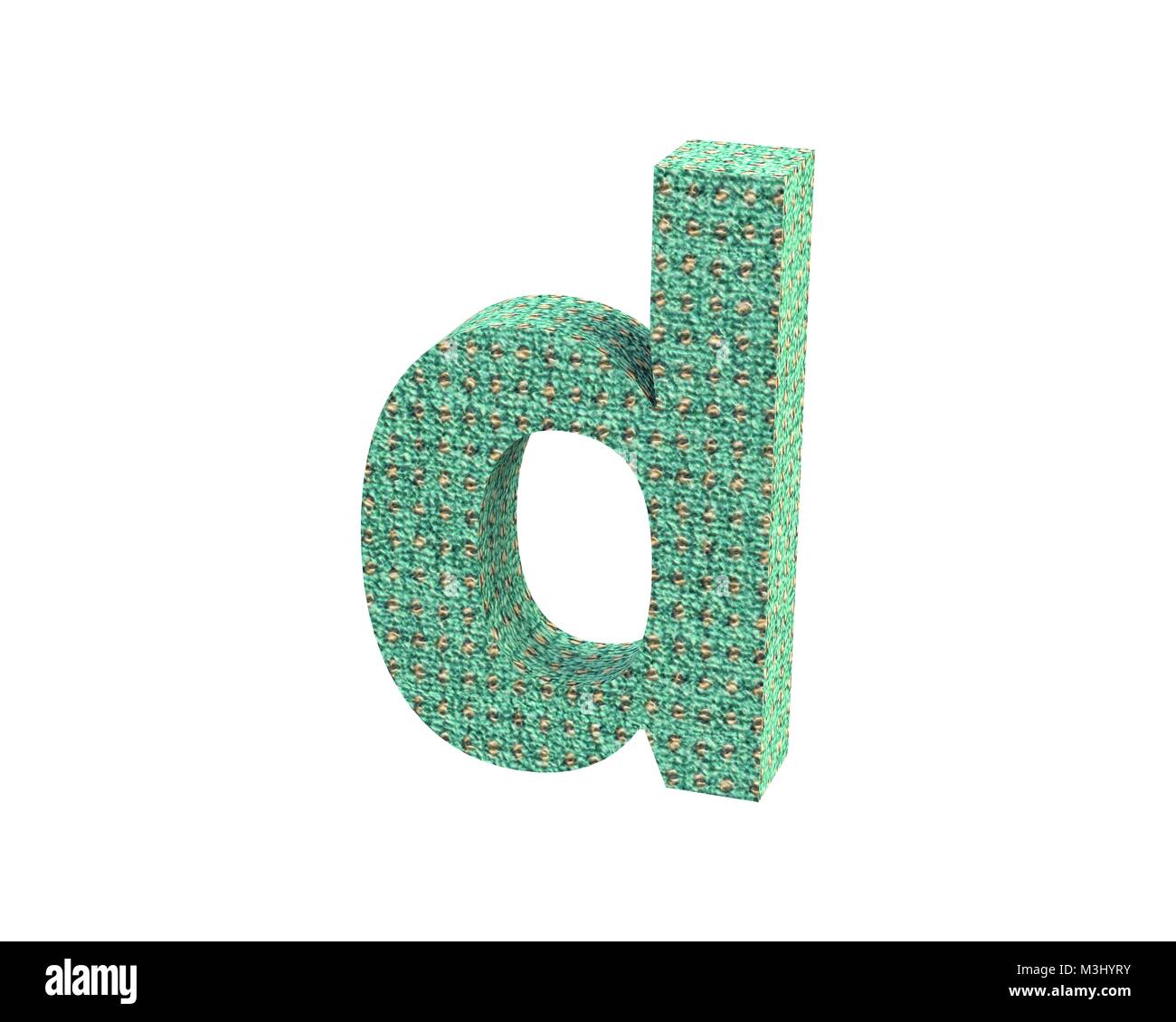 3D rendering Font carpet color lowercase d Stock Photo - Alamy