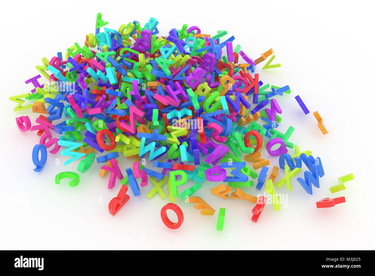 Stack of colorful alphabets letters from A to Z for education or ...