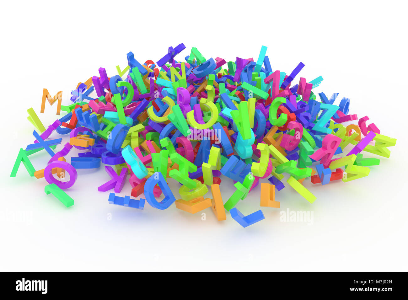 Stack of colorful alphabets letters from A to Z for education or ...