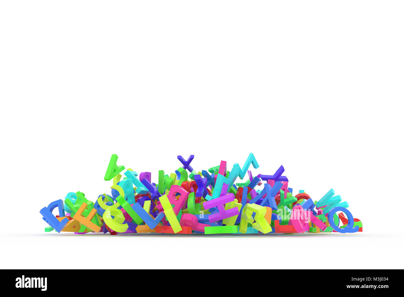 Stack of colorful alphabets letters from A to Z for education or ...