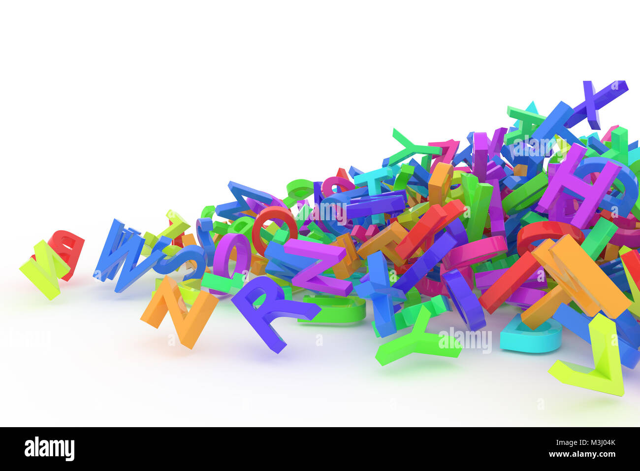 Stack of colorful alphabets letters from A to Z for education or ...