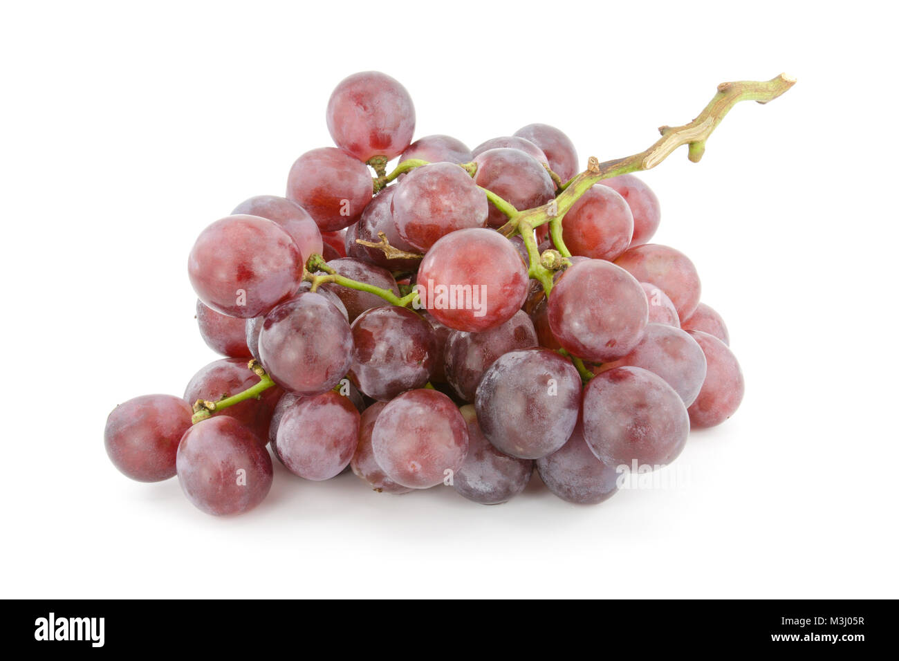 Red grapes isolated on white background Stock Photo - Alamy