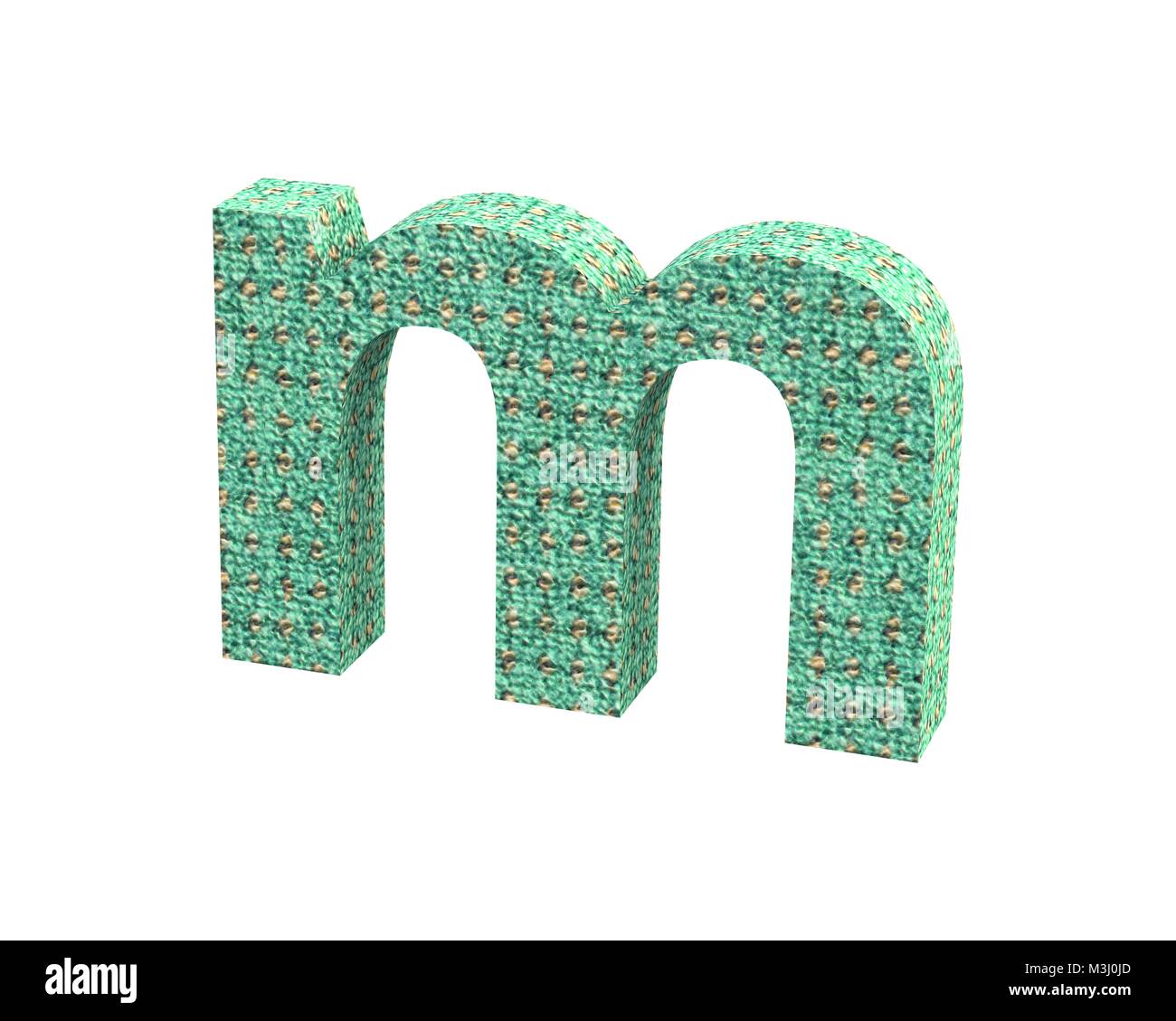3D rendering Font carpet color lowercase m Stock Photo - Alamy