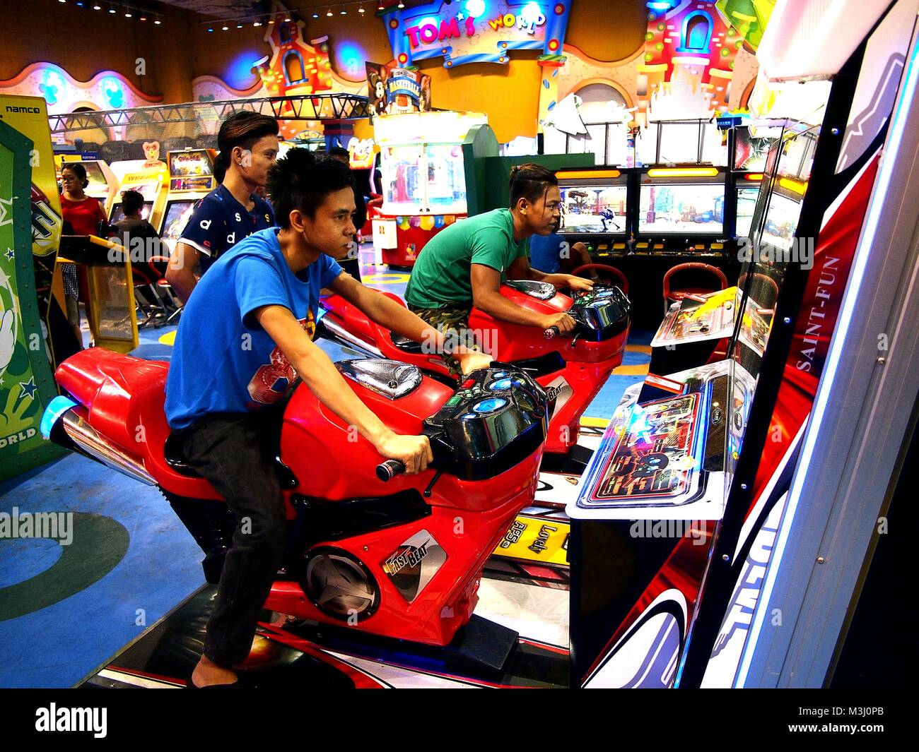 QUEZON CITY, PHILIPPINES - JANUARY 14, 2018: Customers enjoy the ...