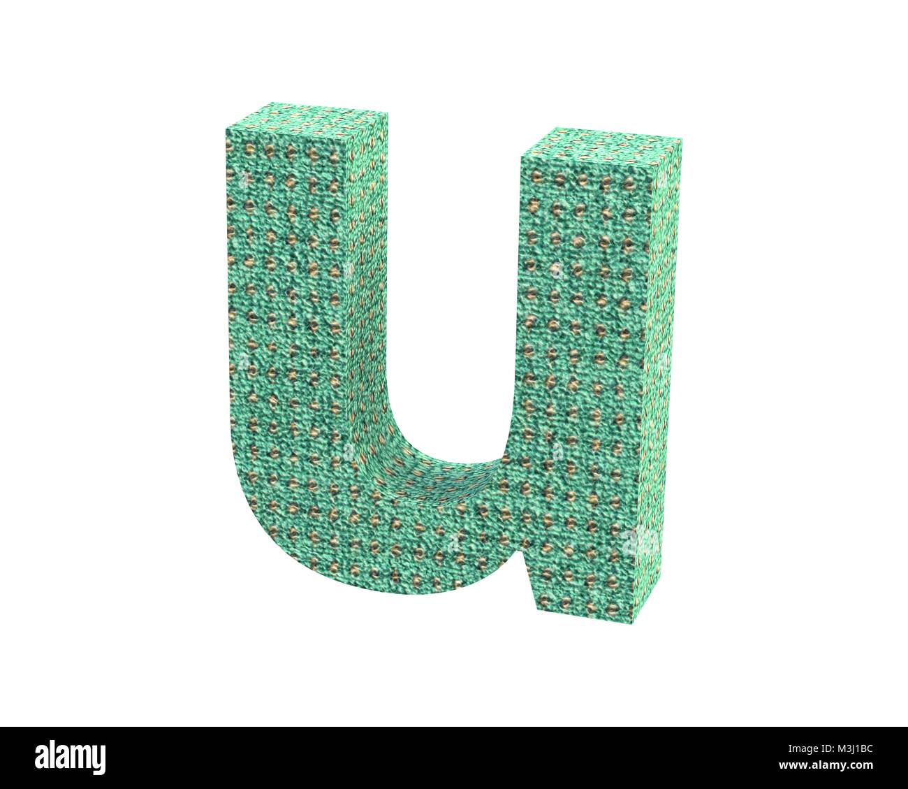 3D rendering Font carpet color lowercase u Stock Photo - Alamy