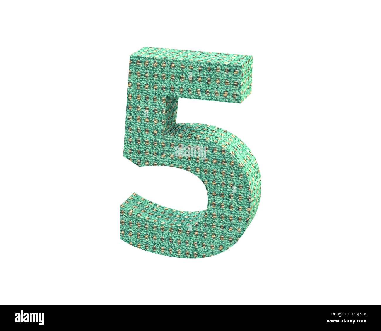 3D rendering Font carpet color number 5 Stock Photo - Alamy