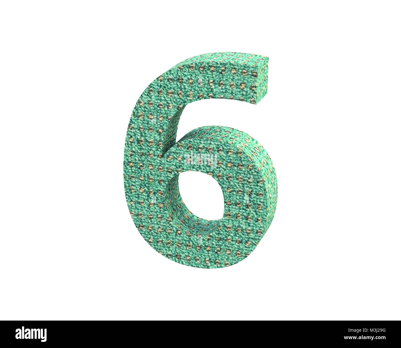 3D rendering Font carpet color number 6 Stock Photo - Alamy