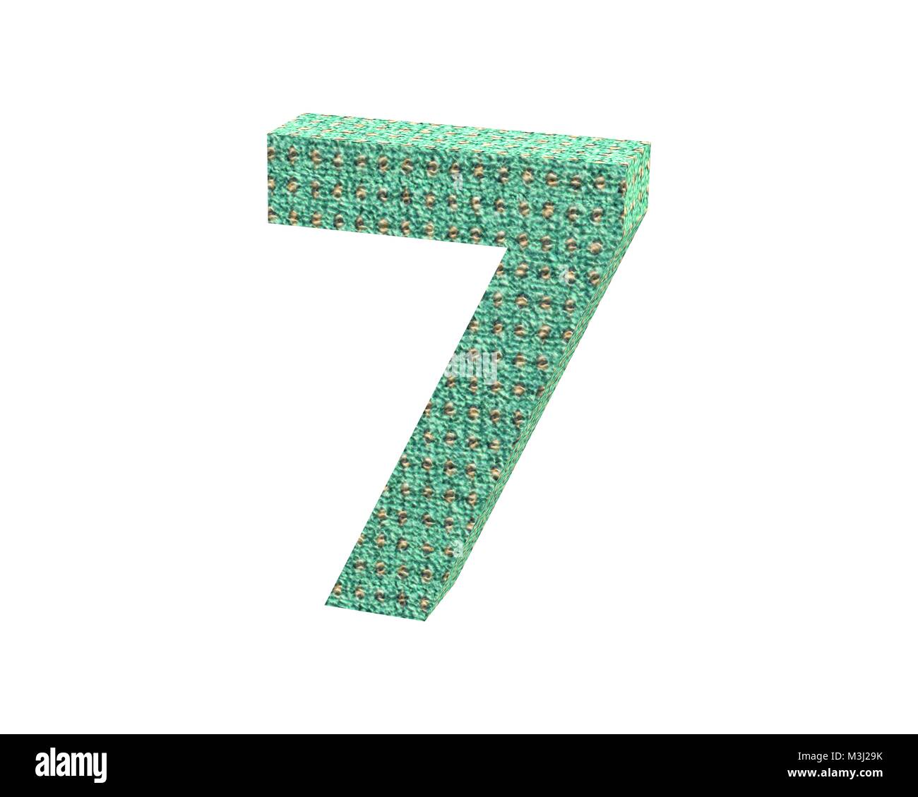 3D rendering Font carpet color number 7 Stock Photo - Alamy