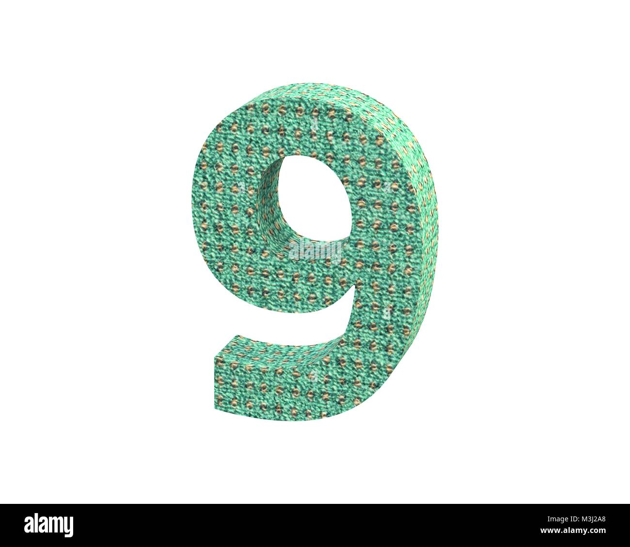 3D rendering Font carpet color number 9 Stock Photo - Alamy