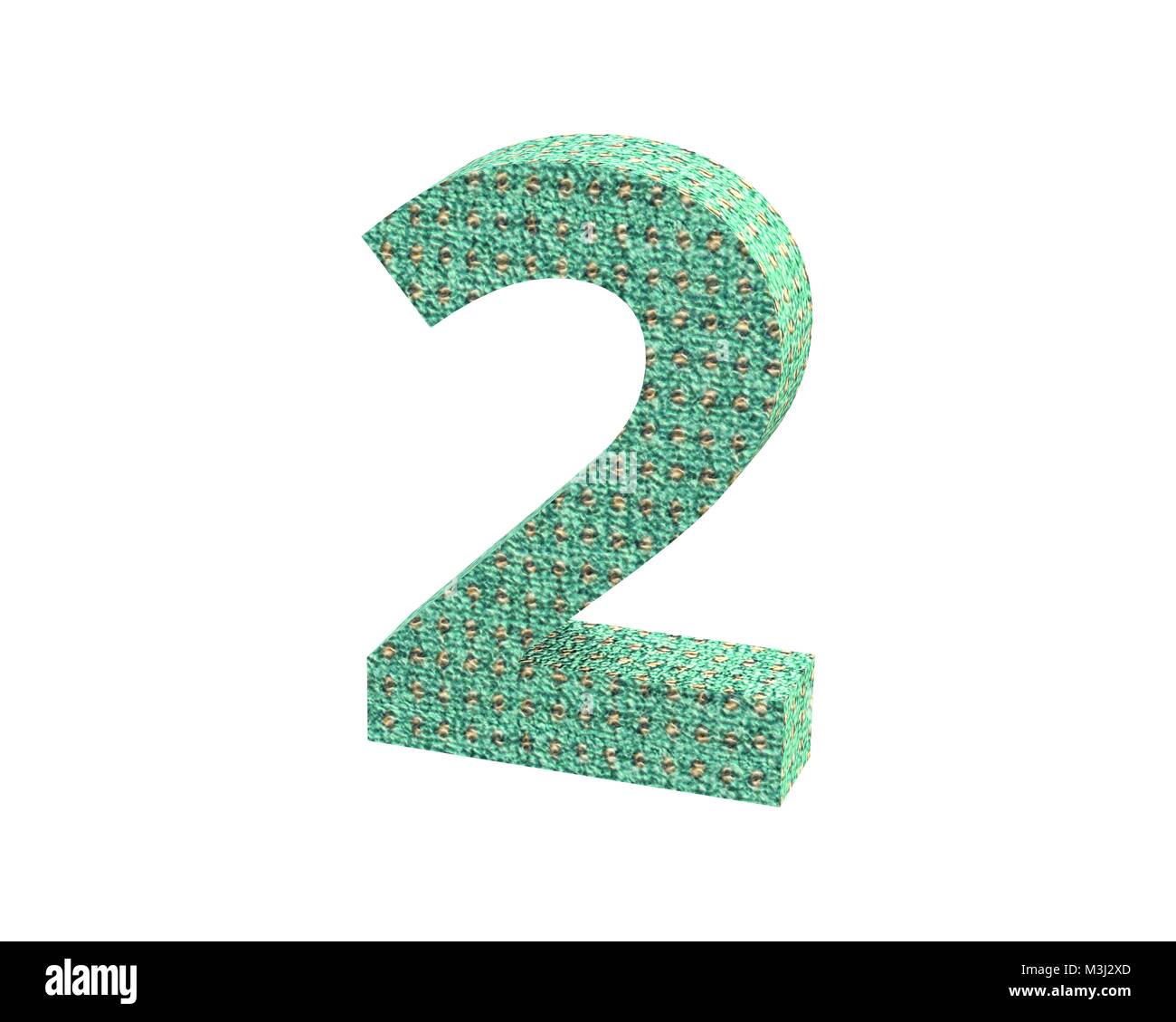 3D rendering Font carpet color number 2 Stock Photo - Alamy