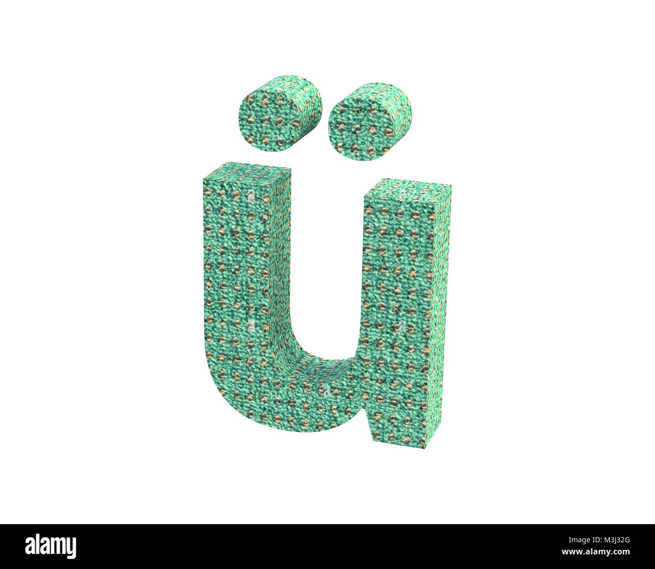 3D rendering Font carpet color special character ALT0252 Stock Photo ...