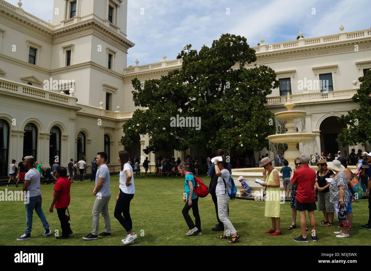 Melbourne Government House Opening - Waiting Stock Photo - Alamy