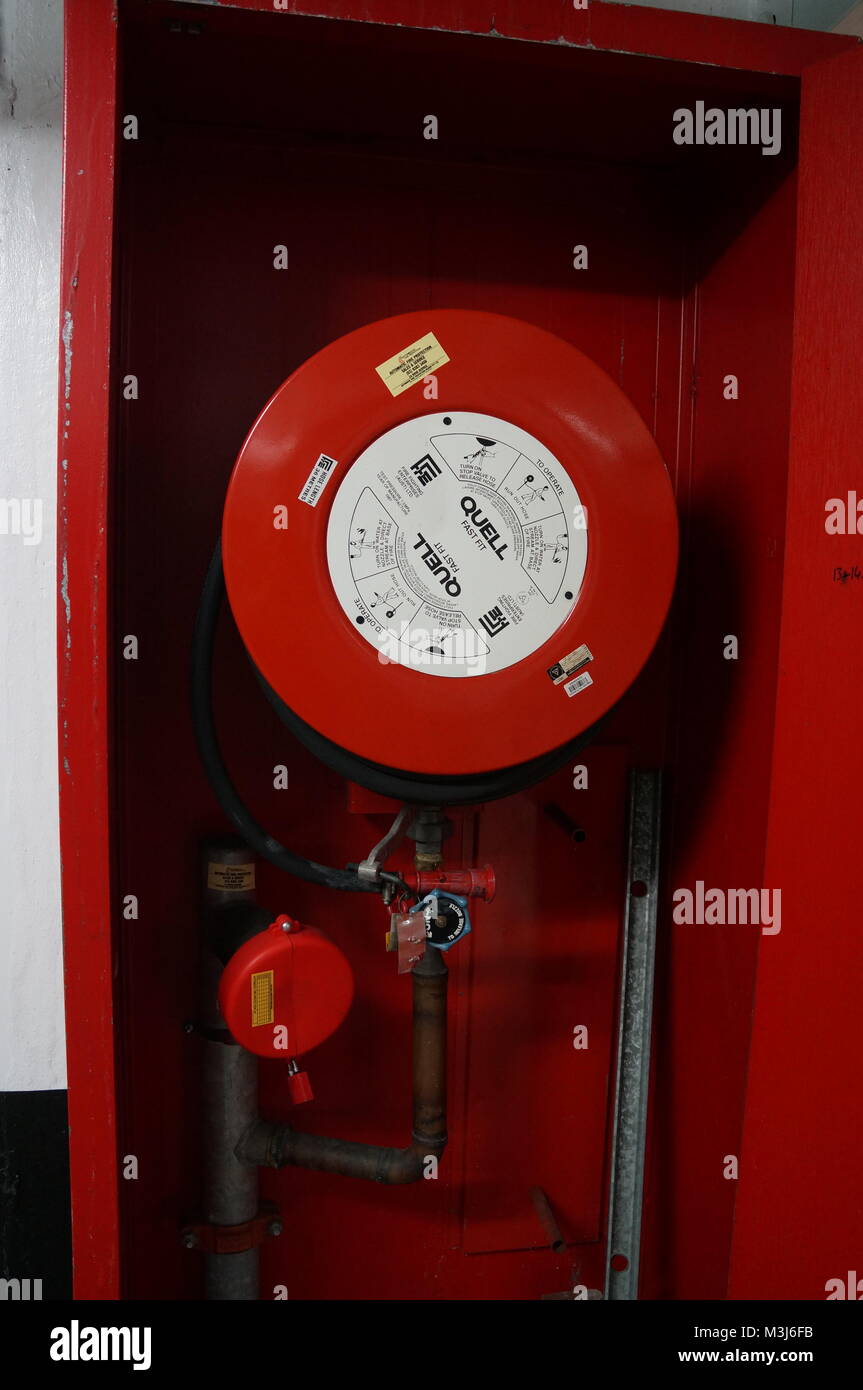 Fire hose for emergency Stock Photo - Alamy