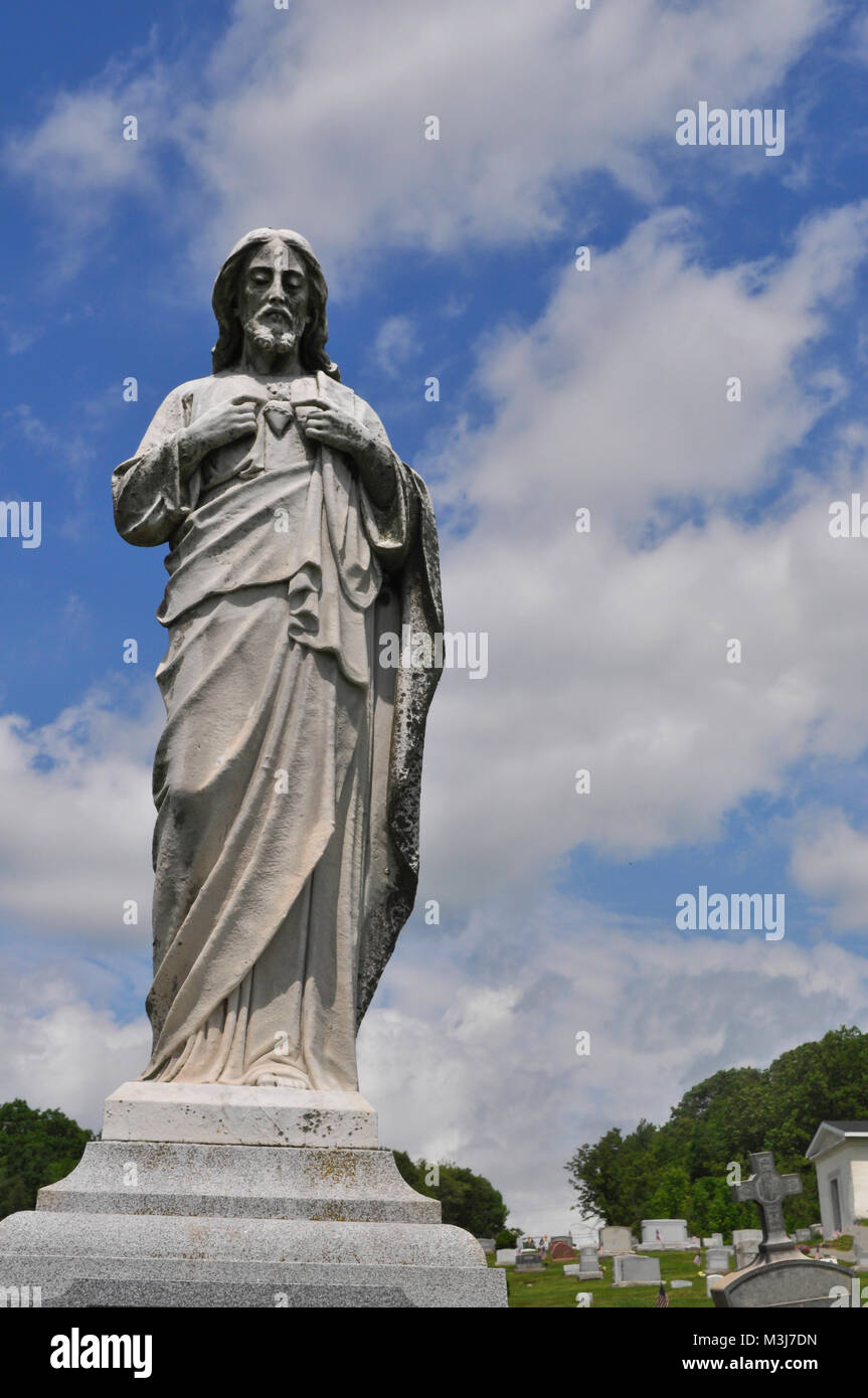 Statue of Jesus in a Catholic Cemetery Stock Photo - Alamy