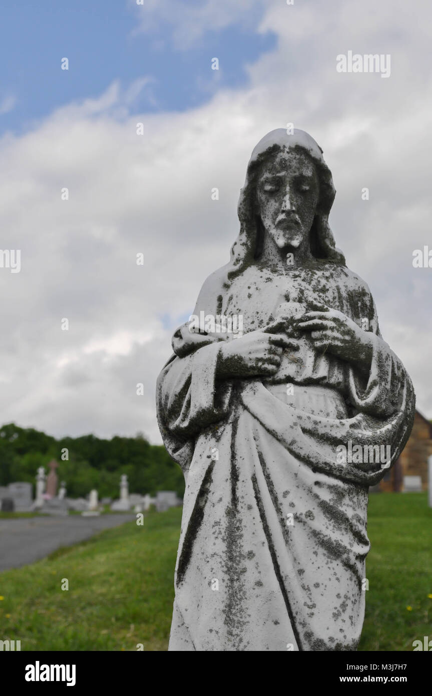 Statue of Jesus in a Catholic Cemetery Stock Photo - Alamy