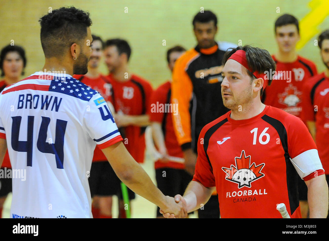 Toronto, Canada. 10th February 2018. Players in action during the USA ...