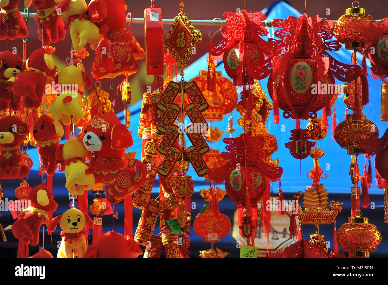 San Francisco, USA. 10th Feb, 2018. Decorations are seen on the Chinese ...
