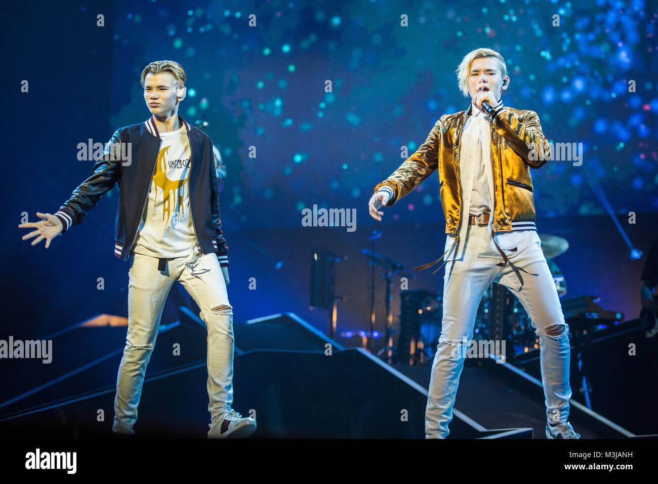 Copenhagen, Denmark. 10th February 2018. The Norwegian pop duo Marcus ...