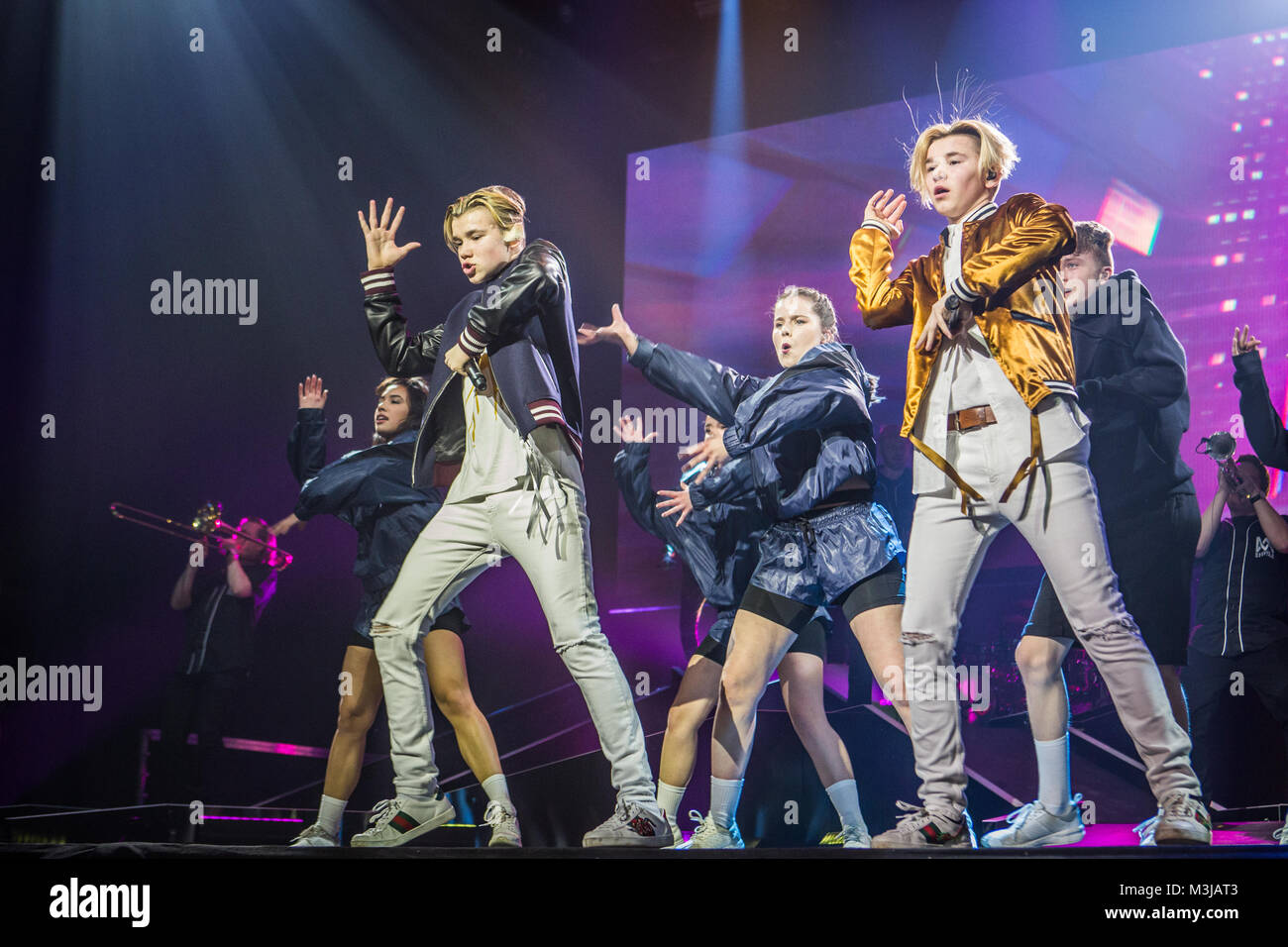 Copenhagen, Denmark. 10th February 2018. The Norwegian pop duo Marcus ...