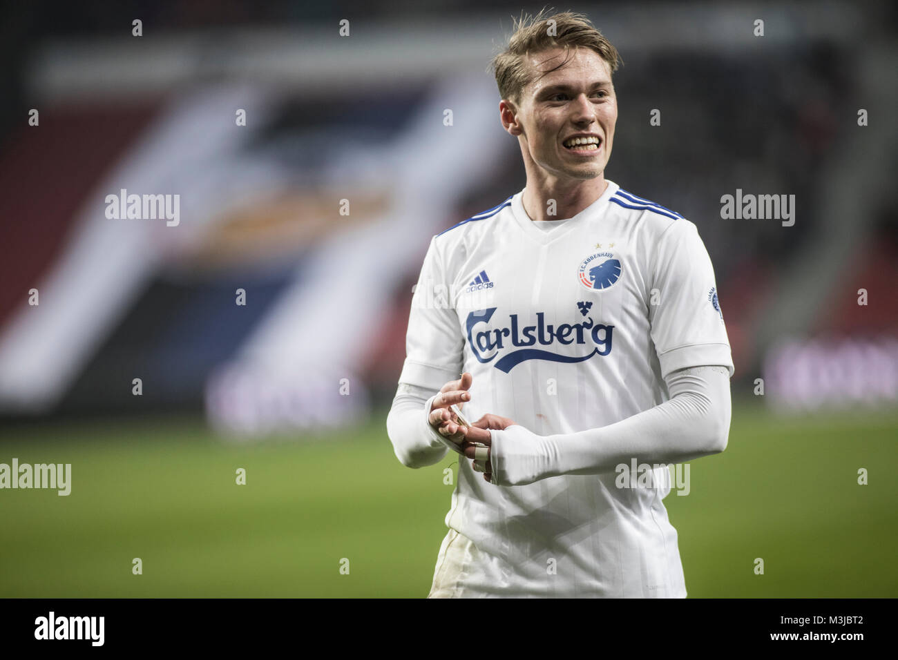 Copenhagen, Denmark. 10th February, 2018. Viktor Fischer (7) of FC ...