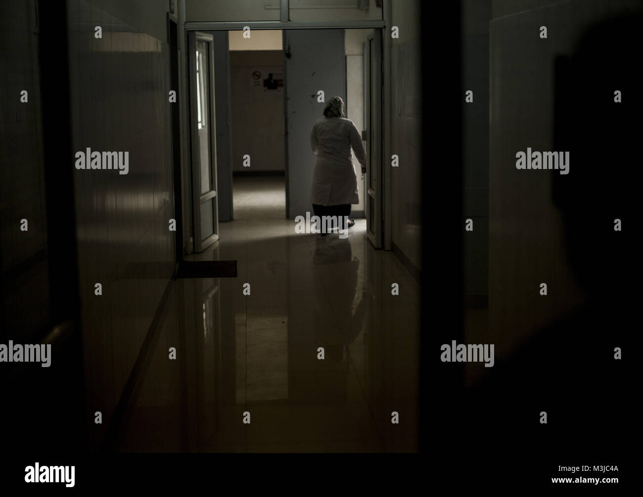 Gaza City, The Gaza Strip, Palestine. 11th Feb, 2018. A nurse walks in ...