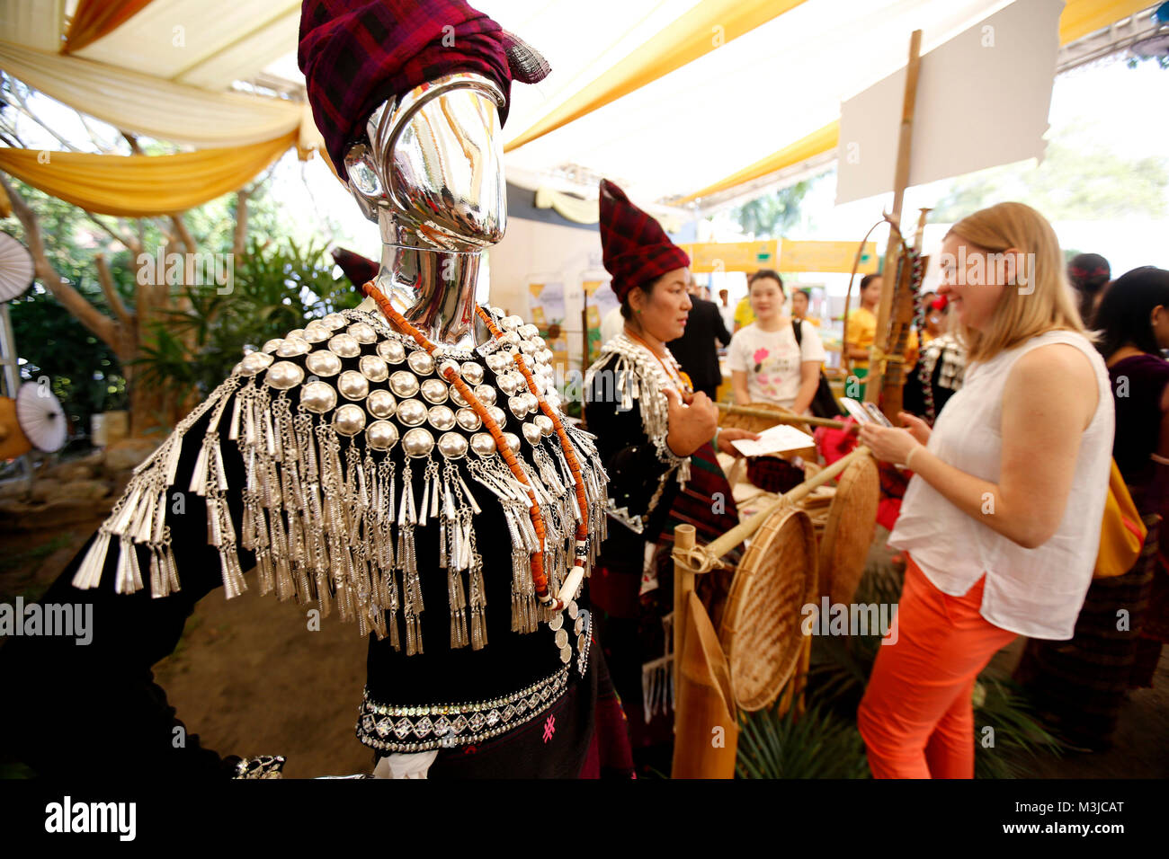 Yangon, Myanmar. 11th Feb, 2018. People visit the Inspiring Myanmar ...