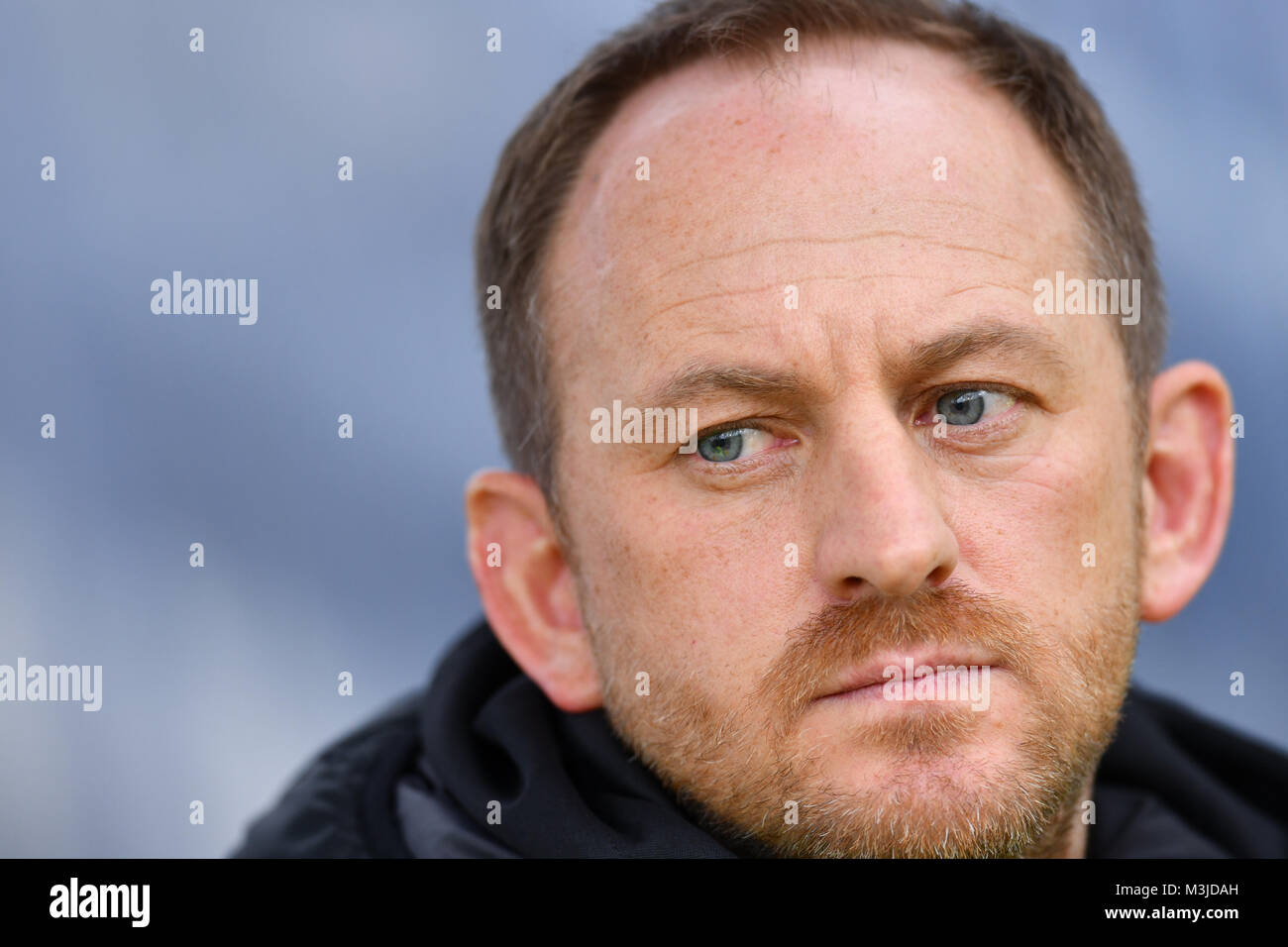 Braunschweig's coach Torsten Lieberknecht standing in the stadium ...