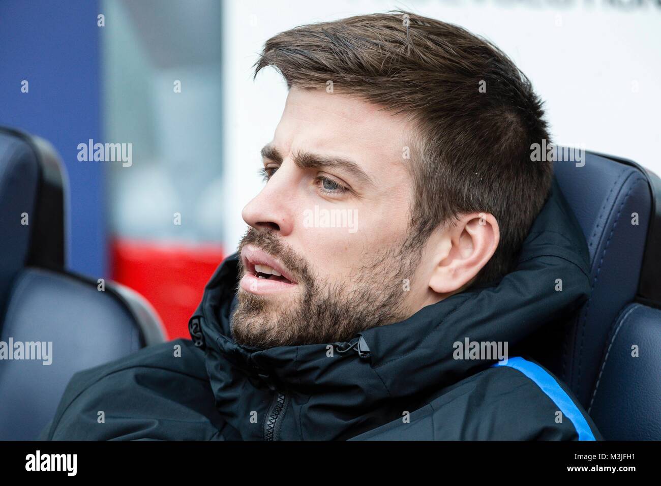 Barcelona, Spain. 11th February, 2018. FC Barcelona defender Gerard ...