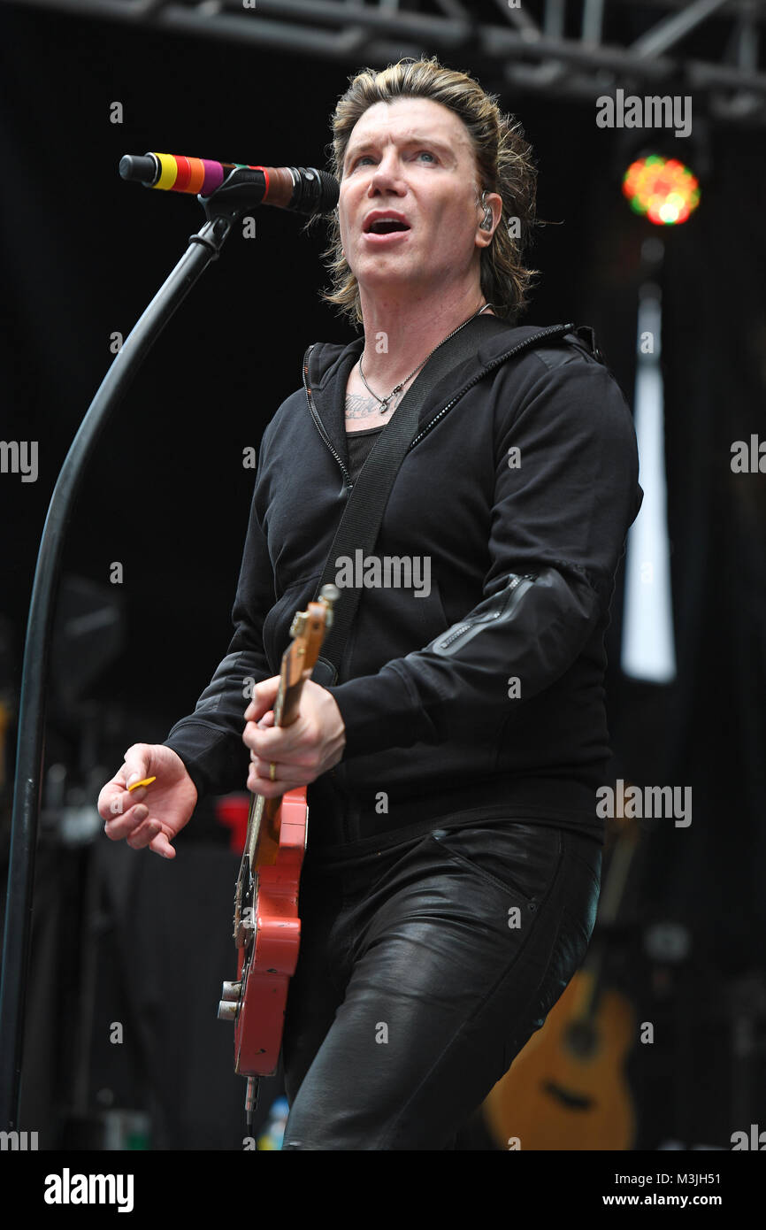 MIAMI, FL - FEBRUARY 10: John Rzeznik of the Goo Goo Dolls performs ...