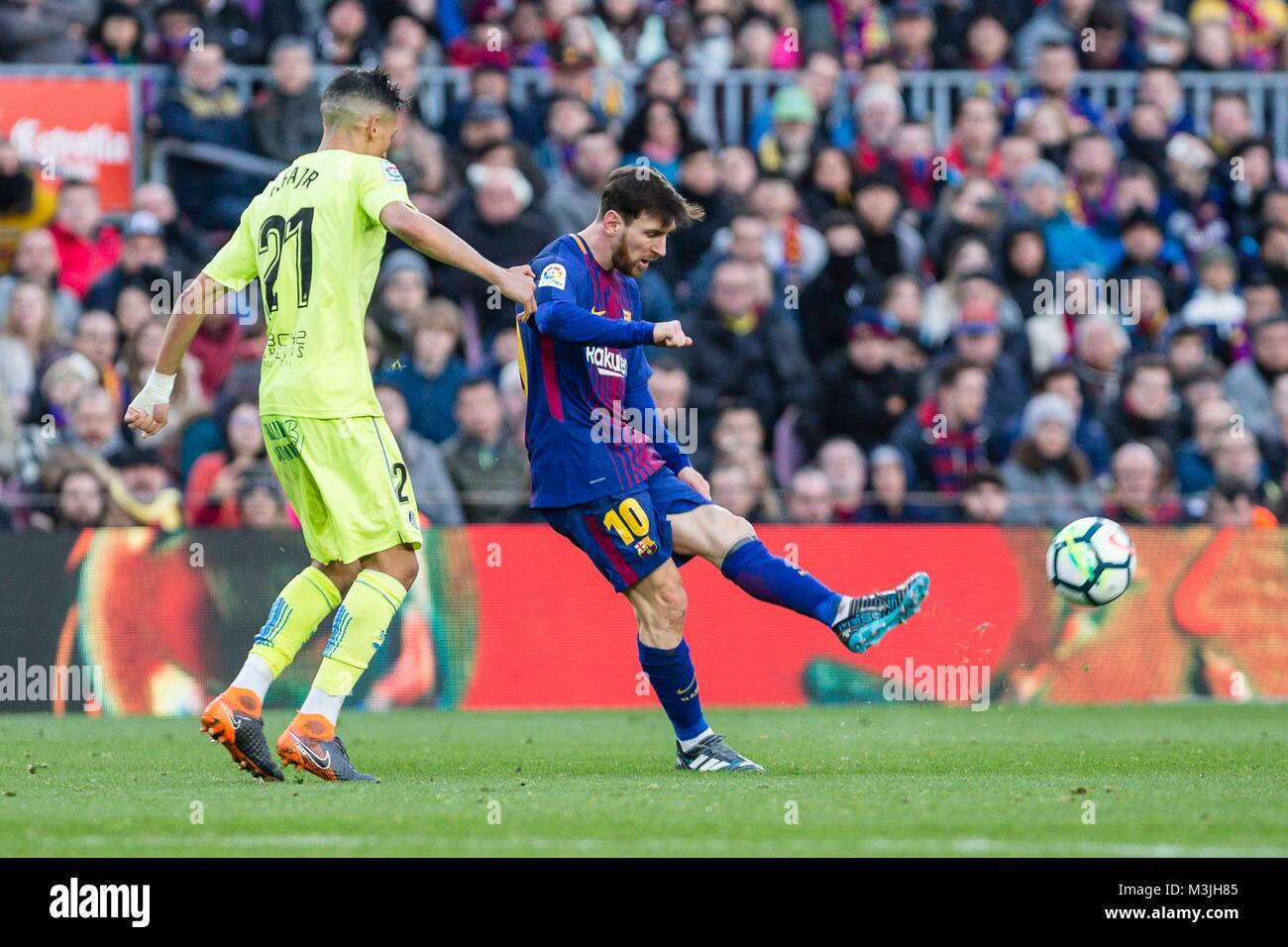 Barcelona, Spain. 11th February, 2018. FC Barcelona forward Lionel ...