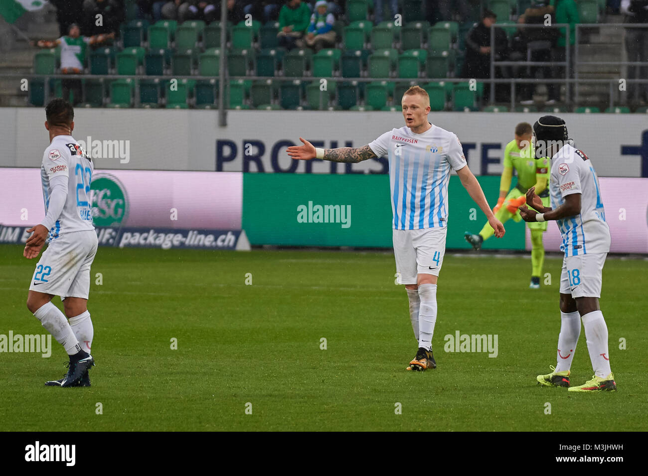 St. Gallen, Switzerland. 11th February 2018. Rasmus Thelander and Pa ...