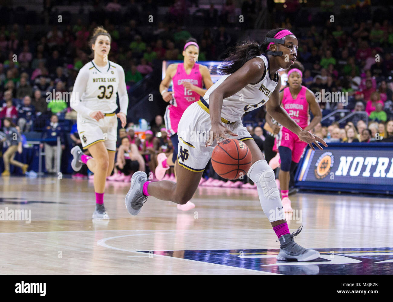 South Bend, Indiana, USA. 11th Feb, 2018. Notre Dame guard Jackie Young ...