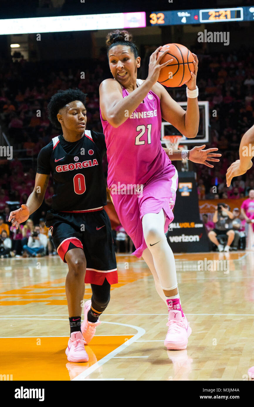 February 11, 2018: Mercedes Russell #21 of the Tennessee Lady ...