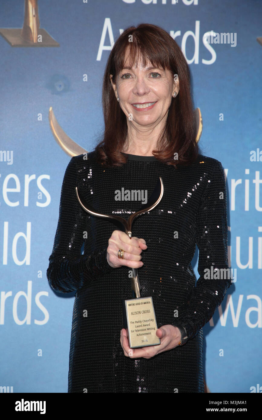 Beverly Hills, Ca. 11th Feb, 2018. Alison Cross in the press room at ...