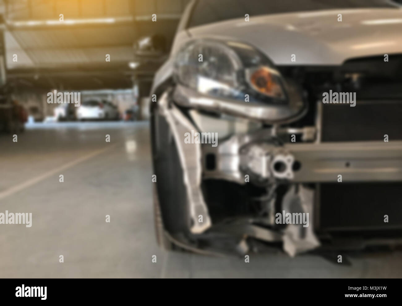 car repair center auto repair service station blurred background Stock ...