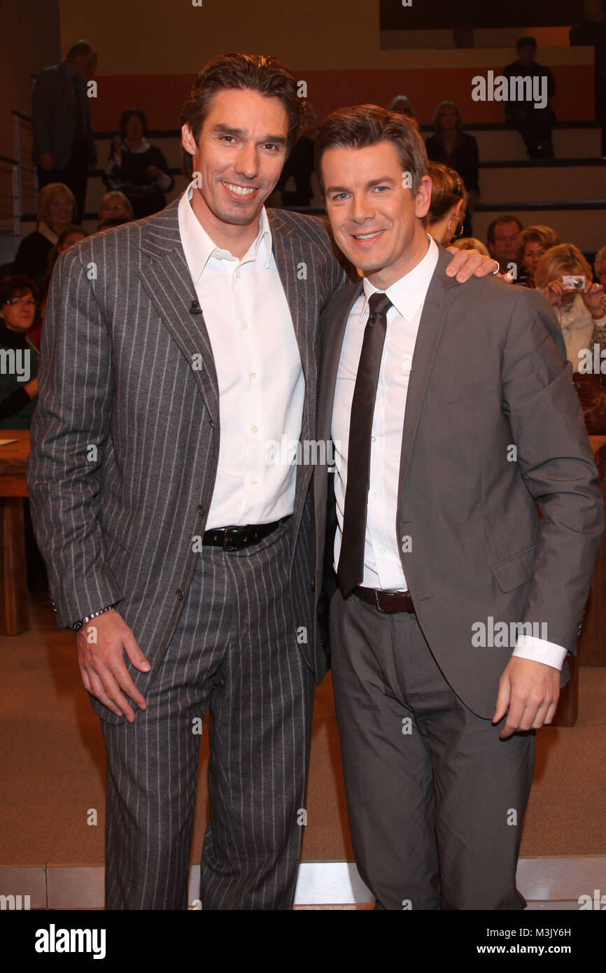 Lanz, Aufzeichnung vom 12.11.2009, Markus Lanz & Michael Stich Stock ...