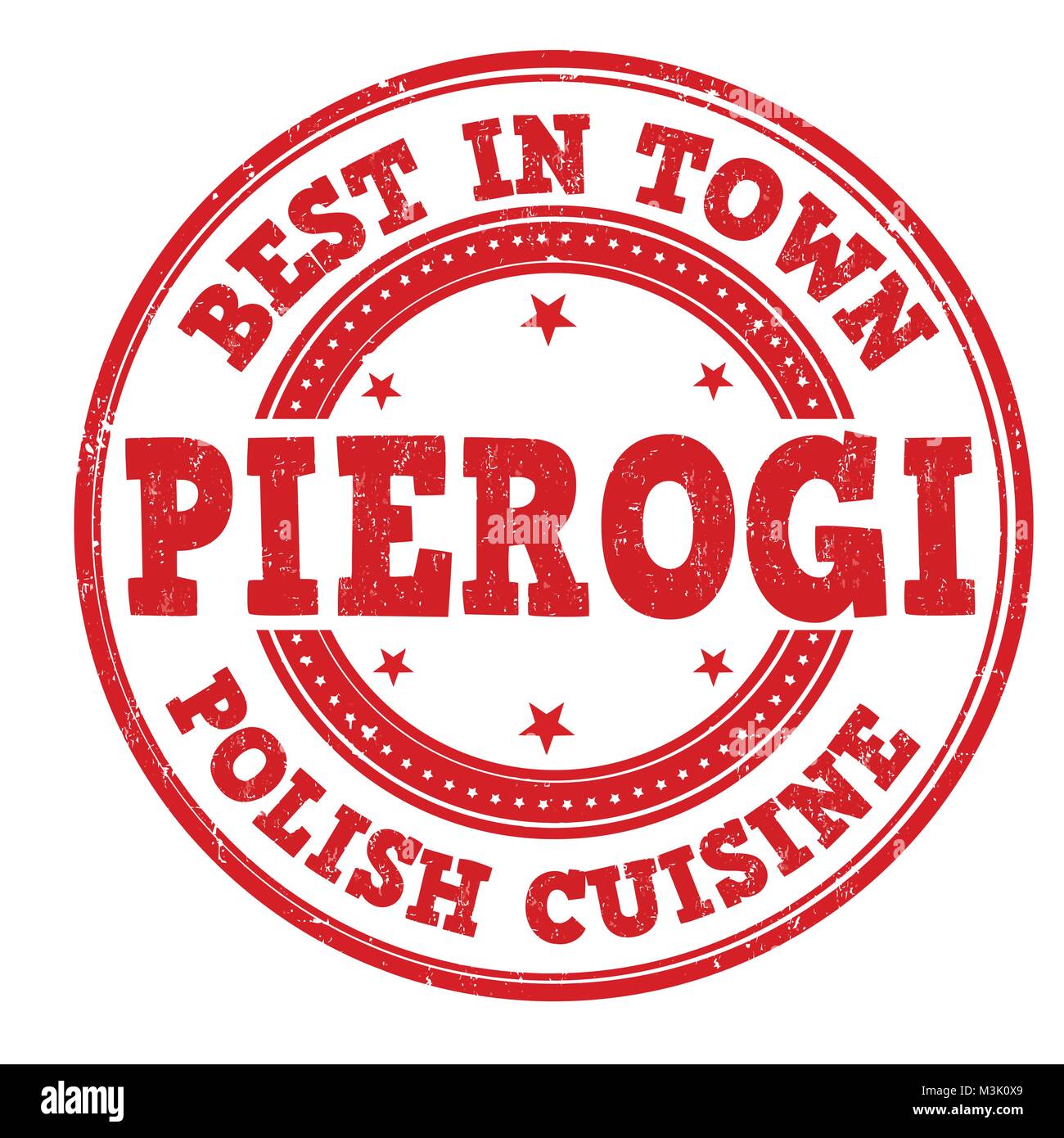 Pierogi grunge rubber stamp on white background, vector illustration ...