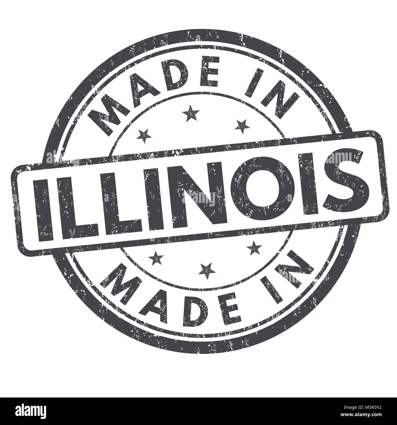 Made in Illinois sign or stamp on white background, vector illustration ...