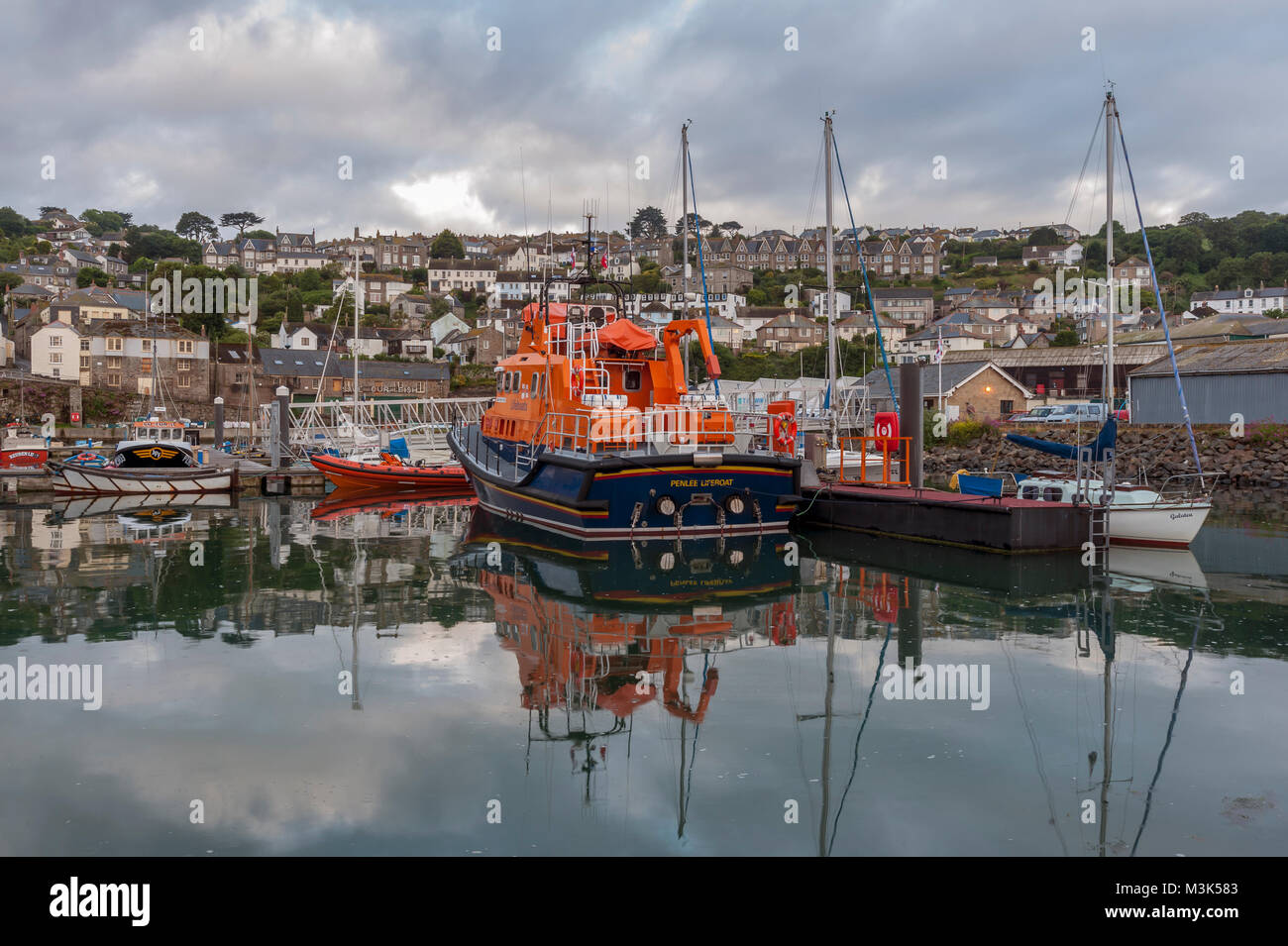 NEWLYN, CORNWALL - JUNE 09, 2009: The RNLI Penlee Lifeboat in the ...