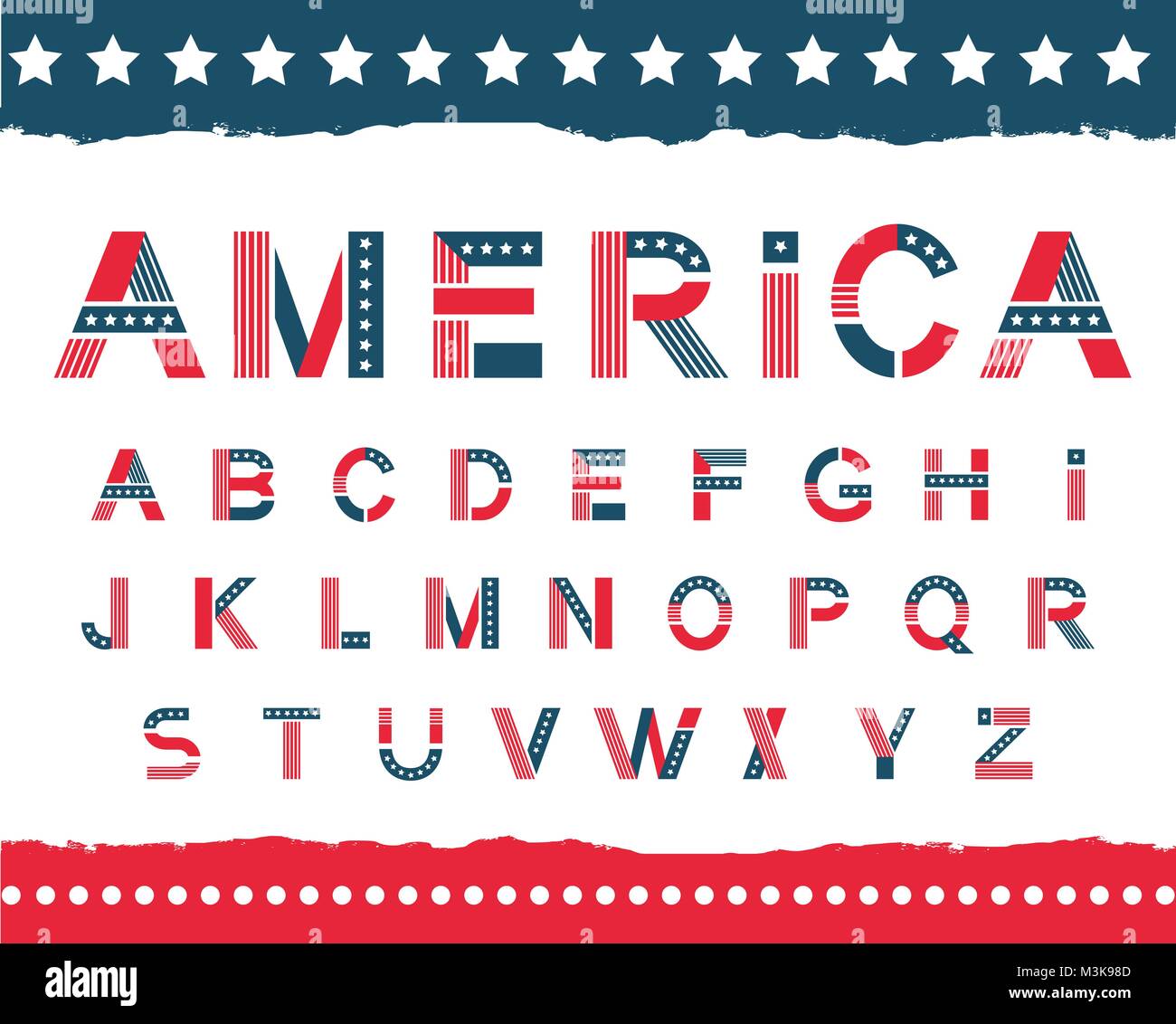 America alphabet set Stock Vector Image & Art - Alamy