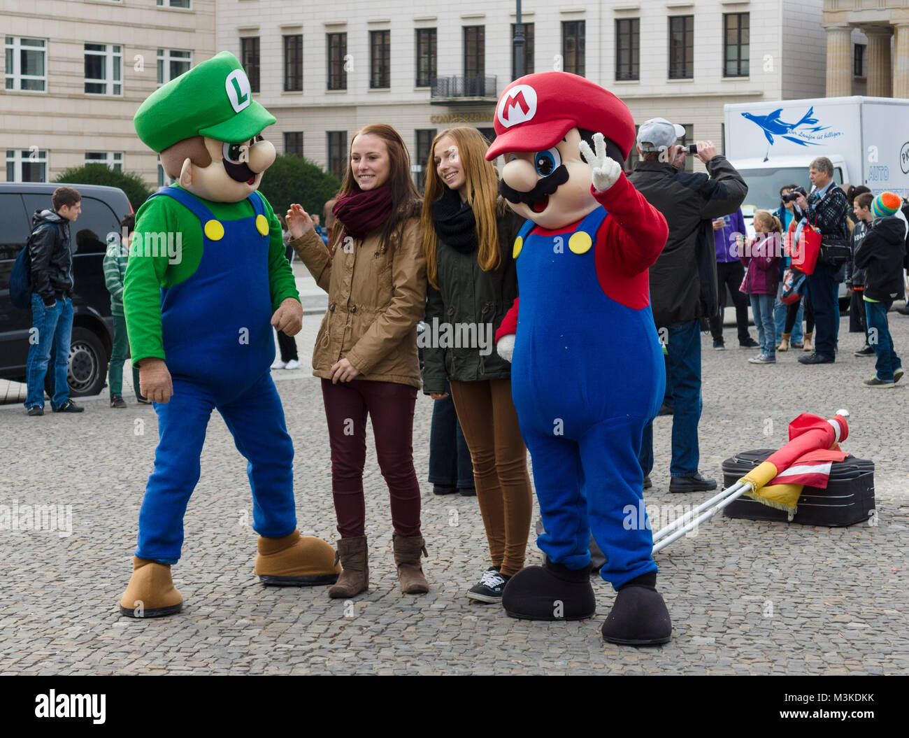 BERLIN, GERMANY - NOVEMBER 01, 2013: Tourists take photos with the ...