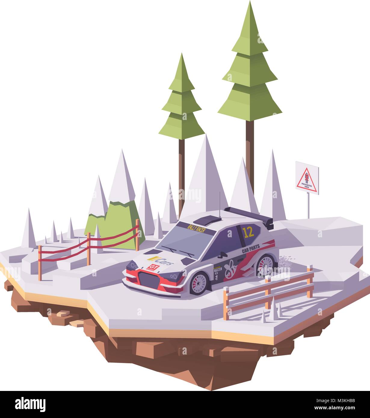 Vector low poly rally racing car Stock Vector Image & Art - Alamy