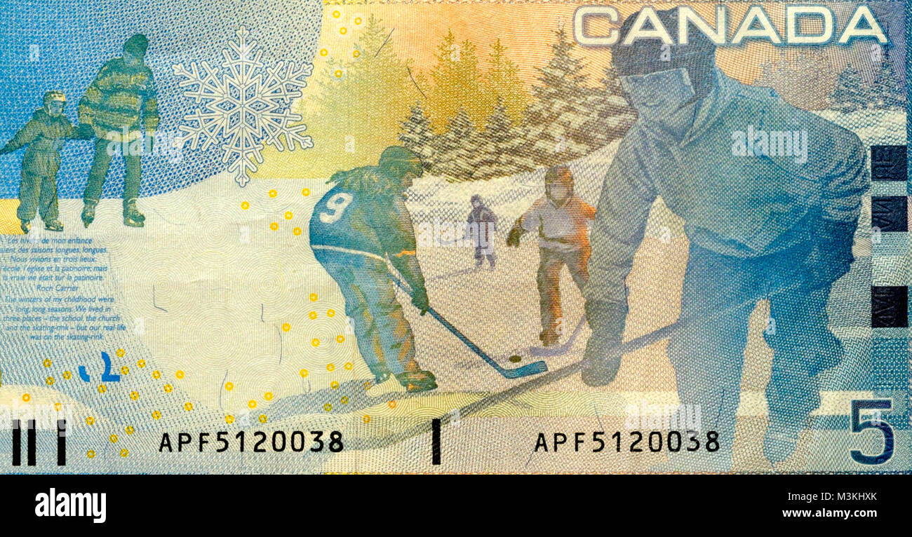 Canada 5 dollar note hi-res stock photography and images - Alamy