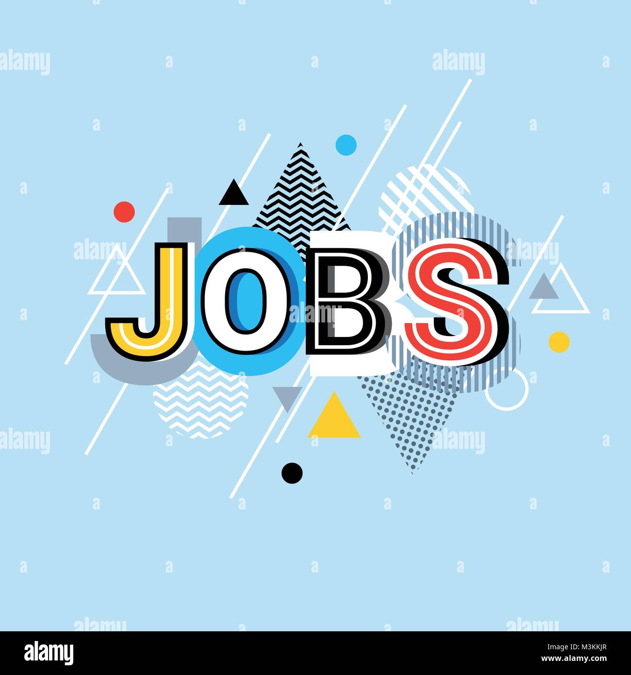 Jobs Word Creative Graphic Design Modern Business Concept Over Abstract ...