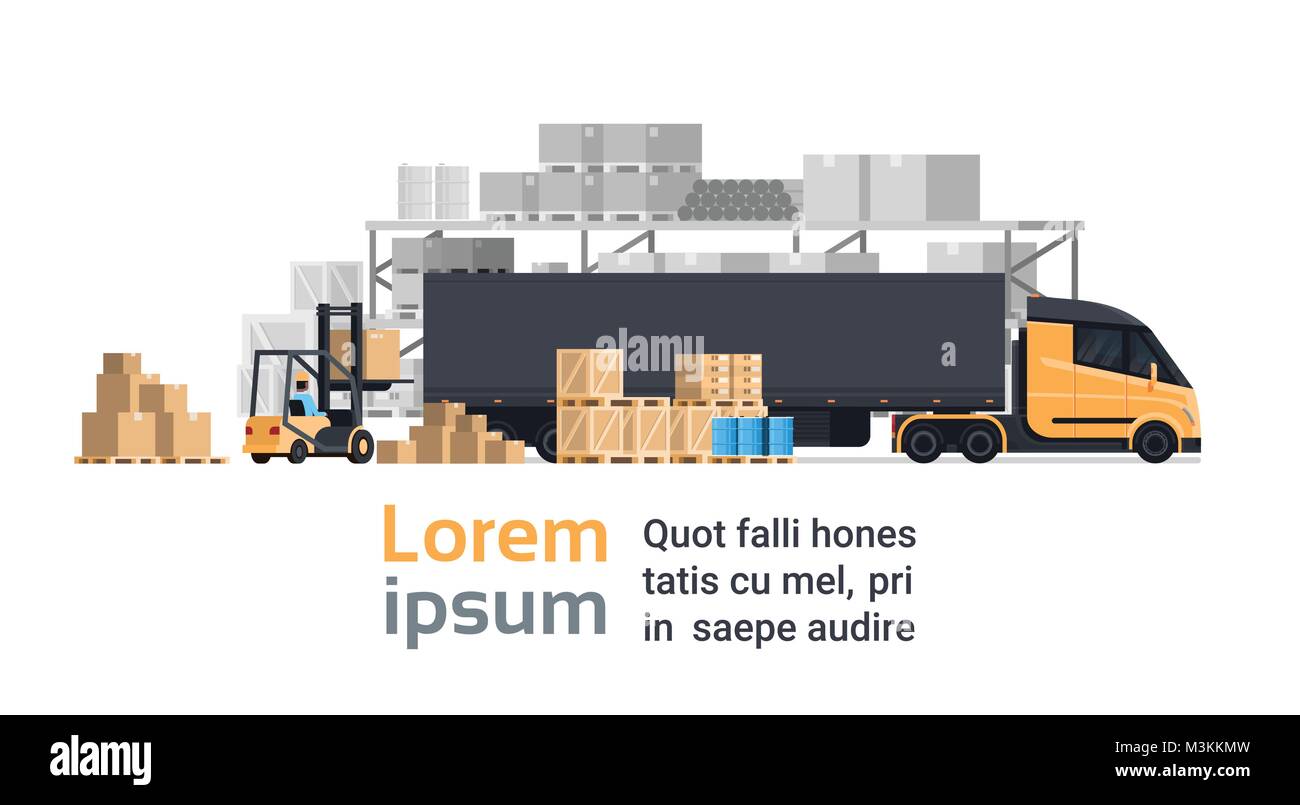 Lorry forklift loading hi-res stock photography and images - Alamy