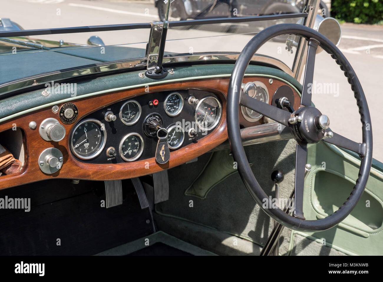 The dashboard of a classic 1929 Lagonda 2 litre Low Chassis touring ...