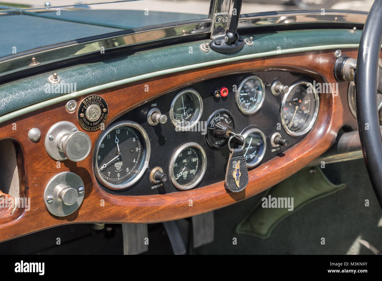 The dashboard of a classic 1929 Lagonda 2 litre Low Chassis touring ...