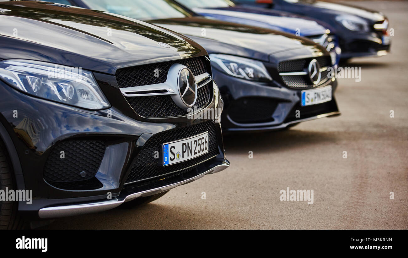 Kiev, Ukraine - OCTOBER 10, 2015: Mercedes Benz star experience. The ...