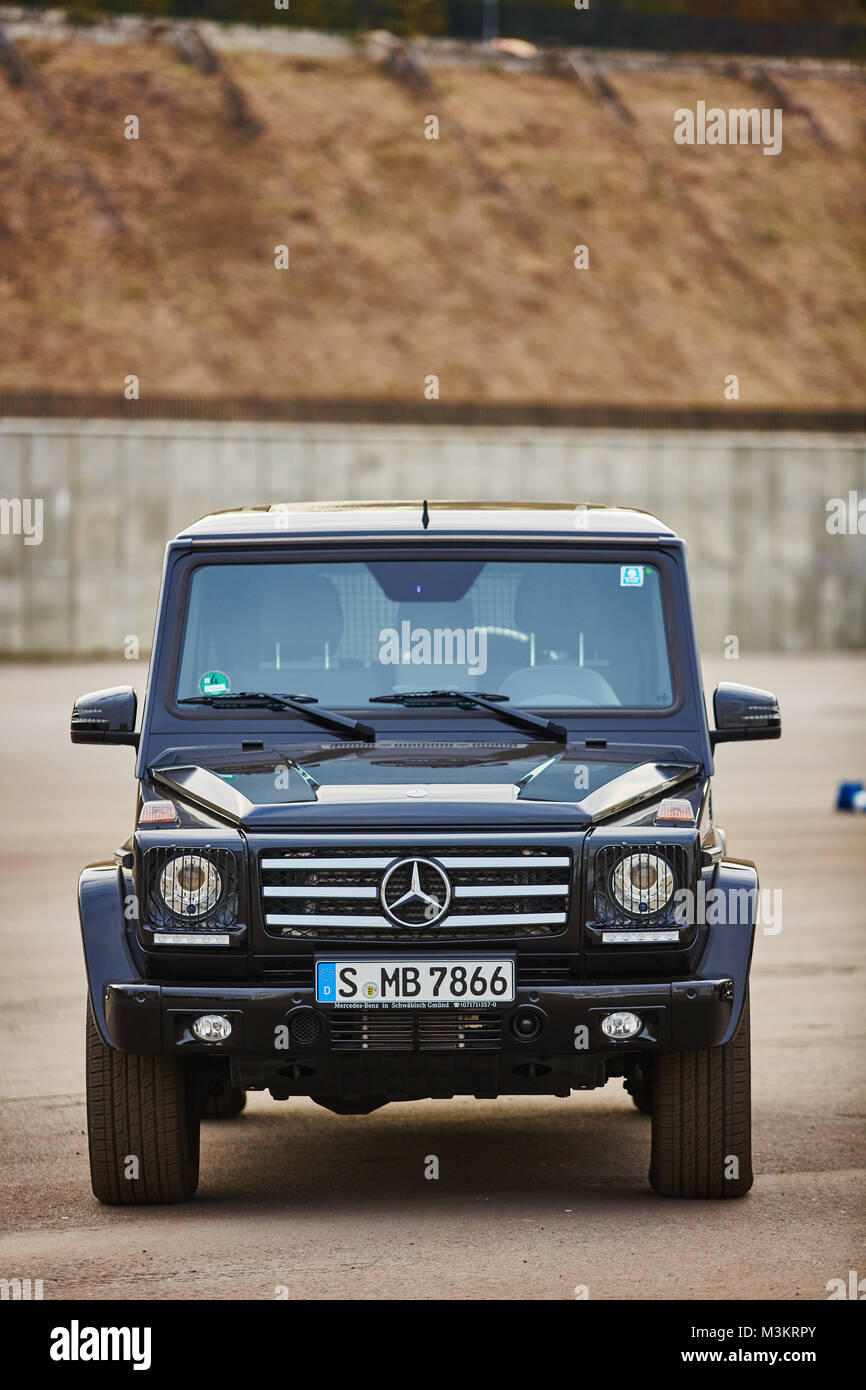 Kiev, Ukraine - OCTOBER 10, 2015: Mercedes Benz star experience. The ...